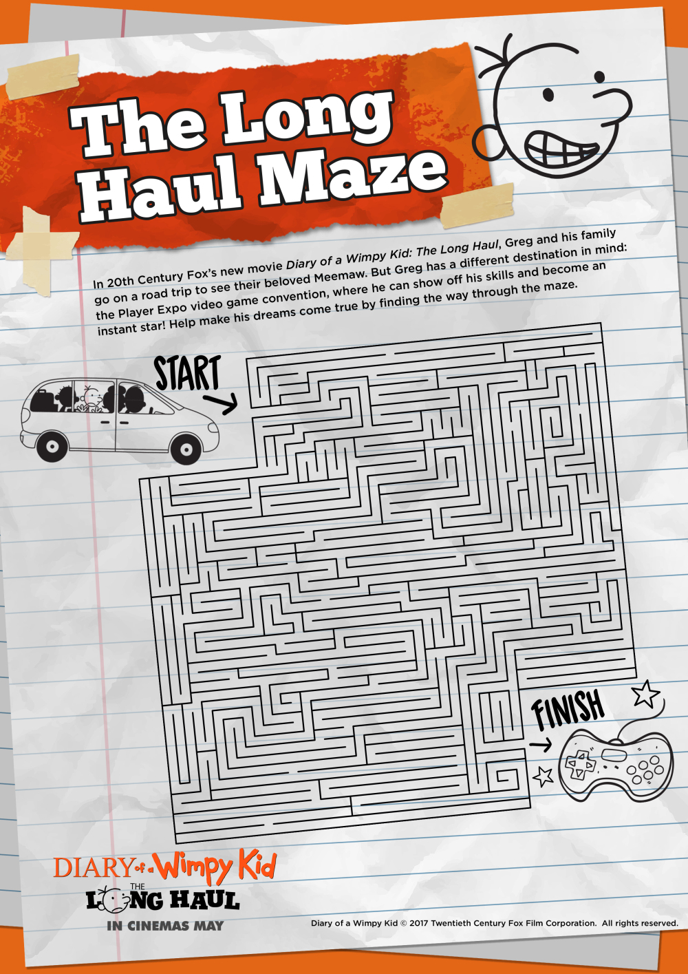 Diary Of A Wimpy Kid: The Long Haul activity fun! - Movies For Kids