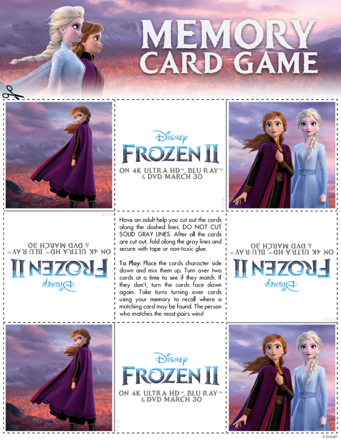 Things to do indoors: Frozen II Activity Sheets - Movies For Kids