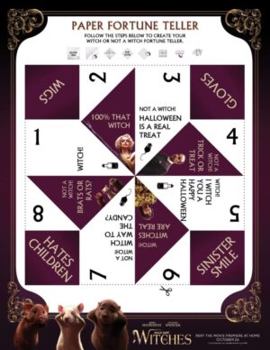 The Witches: Halloween activity sheets - Movies For Kids