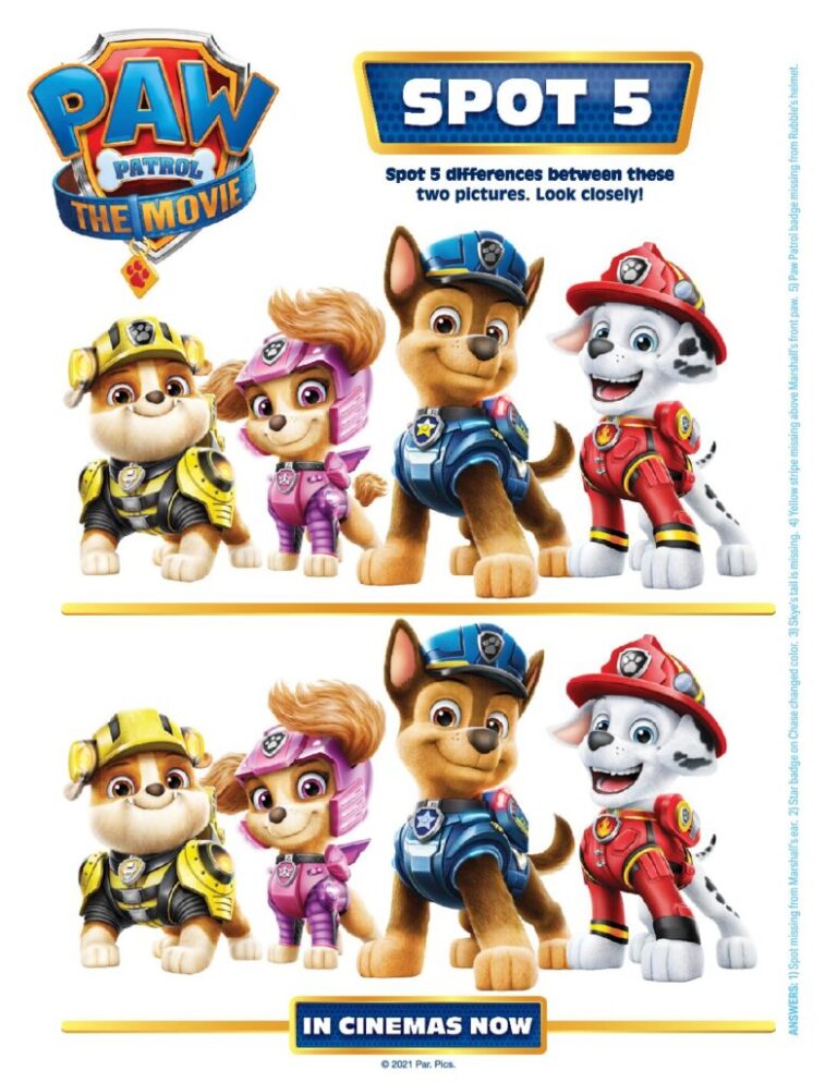 PAW Patrol: The Movie – activity sheets and trailer! - Movies For Kids