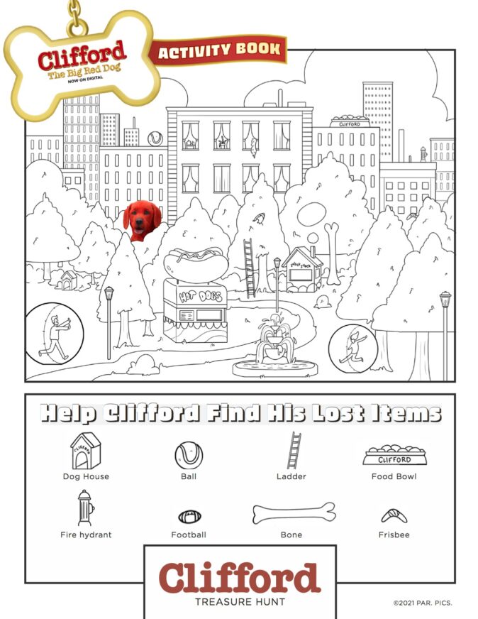 Clifford The Big Red Dog - activity sheets! - Movies For Kids